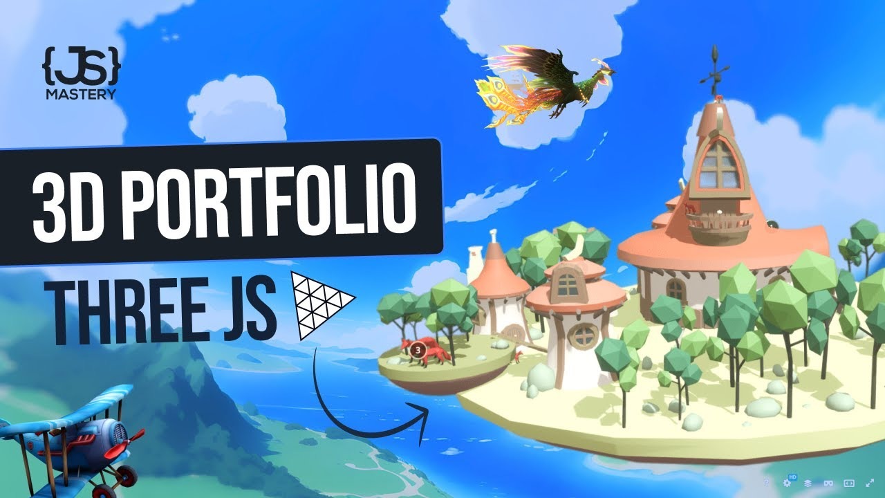 3D Island Portfolio | React, Three.js